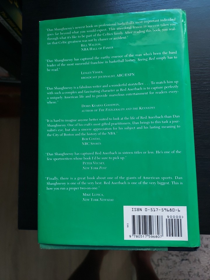 Seeing Red : The Red Auerbach Story by Dan Shaughnessy (1994, Hardcover ...
