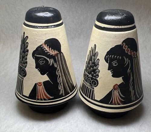 Vintage Ceramic Roman Greek Empire Inspired Salt and Pepper Shakers | eBay