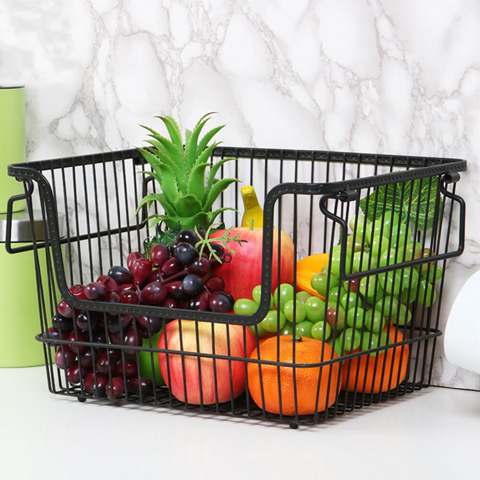 Kitchen Vegetable Trolley Storage Basket Shelf Fruit Holder Rack ...