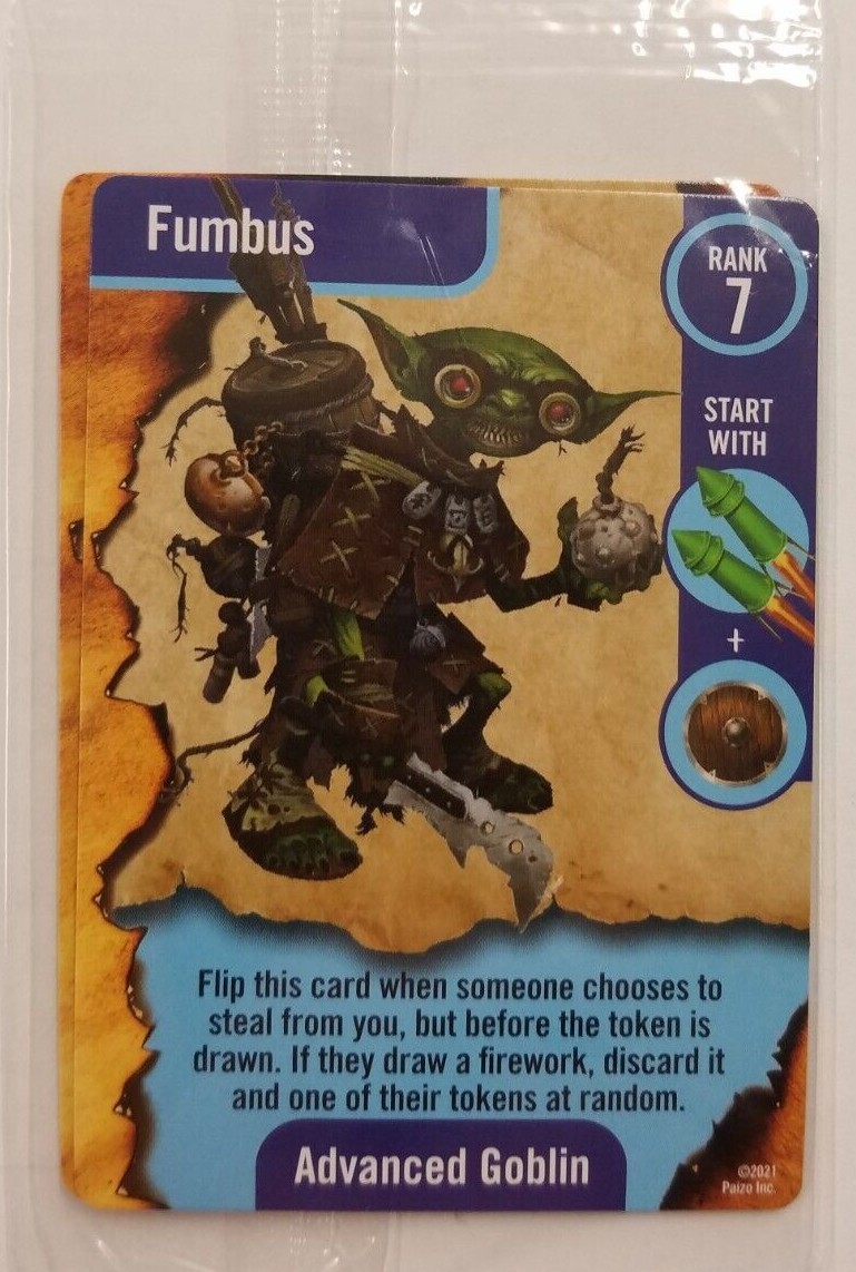 FUMBUS ADVANCED GOBLIN PAIZO GAMING CARD PROMOTIONAL CARD GOBLIN ...