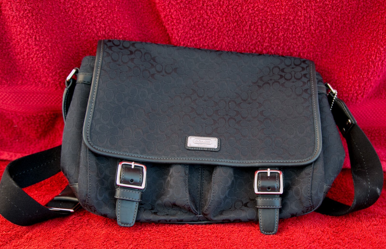 Coach Saddle Signature Messenger Bag - Gem