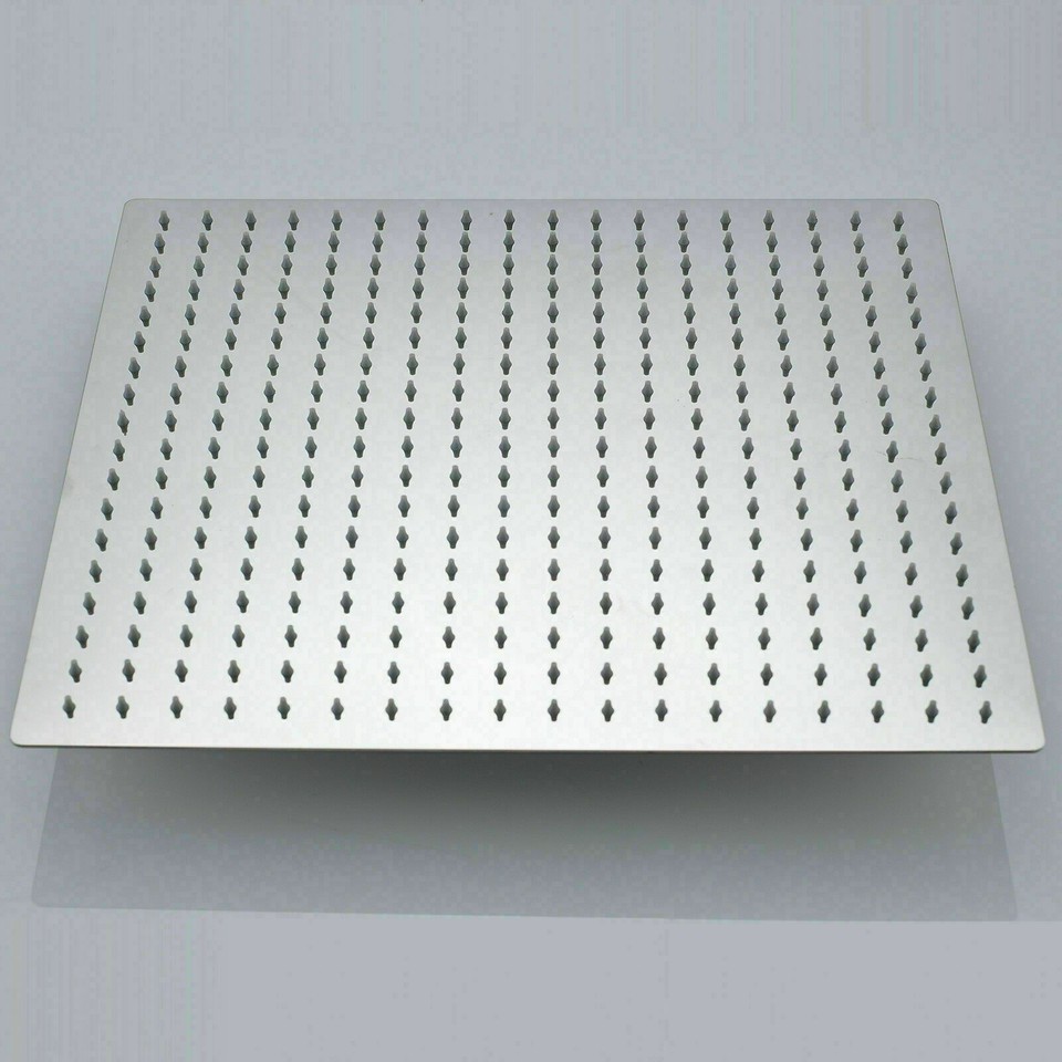 LED Shower Head Wall/Ceiling Mount Stainless Steel Over Head Rain ...