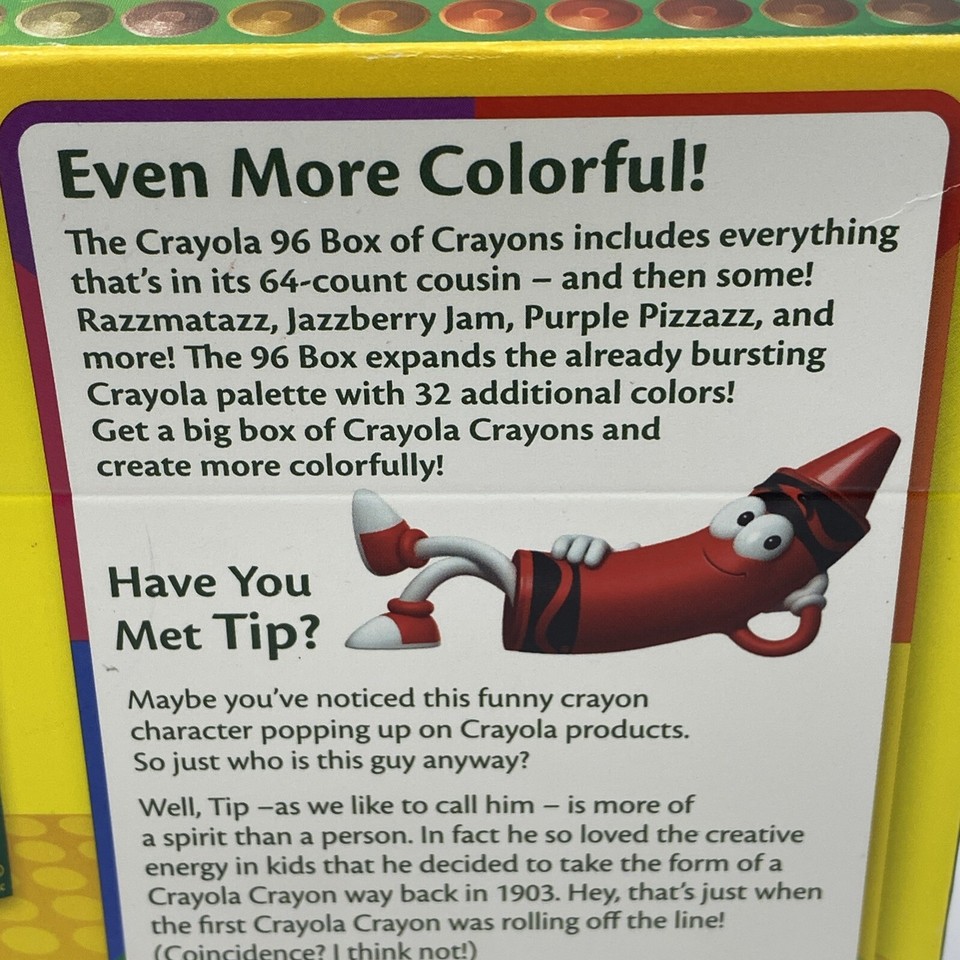 Crayola Crayons - 96 Pack With Sharpener - 2014 Made In USA Big Box ...
