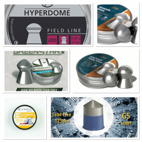 LEAD FREE SAMPLE PACK 6 Great airgun pellets .177/4.5mm Free P&P S158 ...