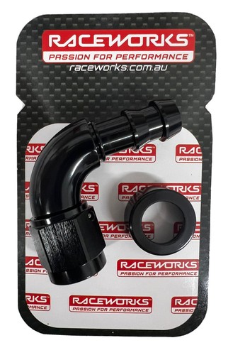RWF-403-06BK RACEWORKS PUSH LOCK HOSE END AN-6 90 DEGREE | eBay Australia