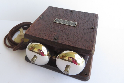 Antique telephone Chicago Supply Company Aux ringer restored outside ...