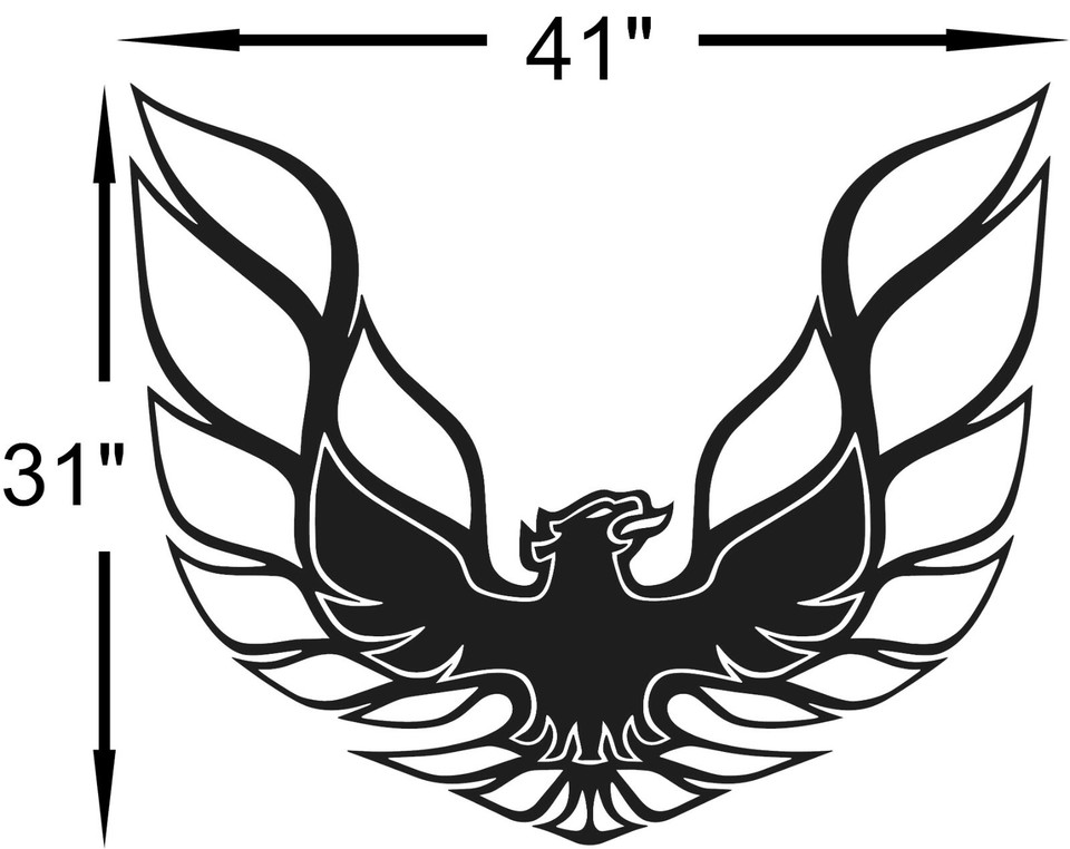 Firebird Fits Pontiac Firebird Hood Vinyl Graphics Decals Install Kit ...