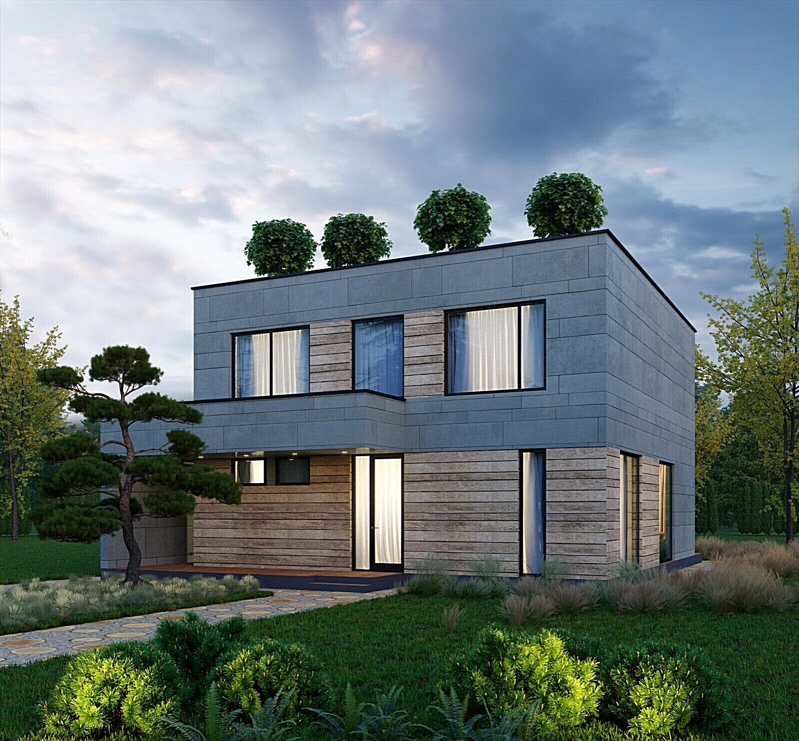 2240 SQ.FT ECO SOLID TIMBER AIRTIGHT PANEL HOUSE KIT. MASS WOOD CLT ...