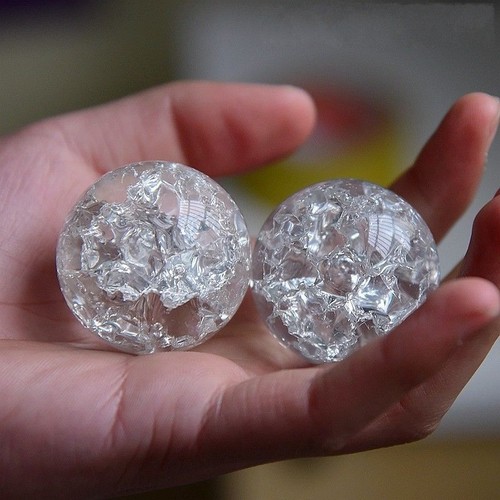 30-50mm Crystal Ice Crack Ball Quartz Marbles Magic Sphere | eBay