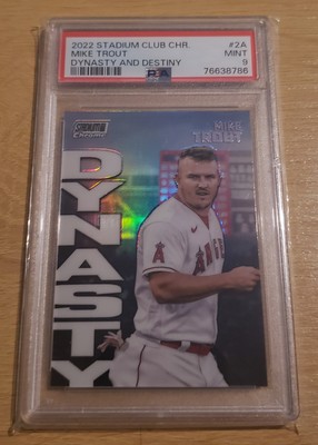 🔥2022 Stadium Club Chrome Dynasty Refractor Mike Trout PSA Graded 9 | eBay