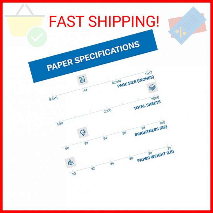 Hammermill A4 Paper, 20 lb Copy Paper (210mm x 297mm) - 1 Ream (500 ...