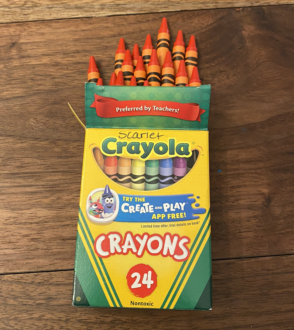 Crayola Crayons Color: Scarlet Orange 24 Count | eBay
