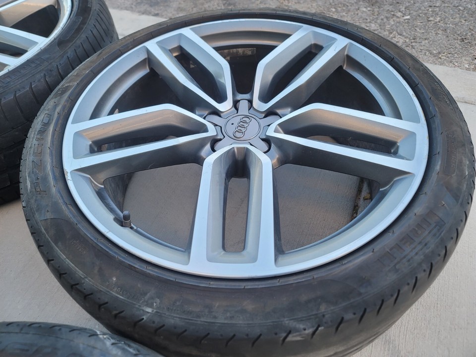 4) Used Audi SQ5 Grey Machined 21" Factory OEM Wheels Rims 2014-2017 ...