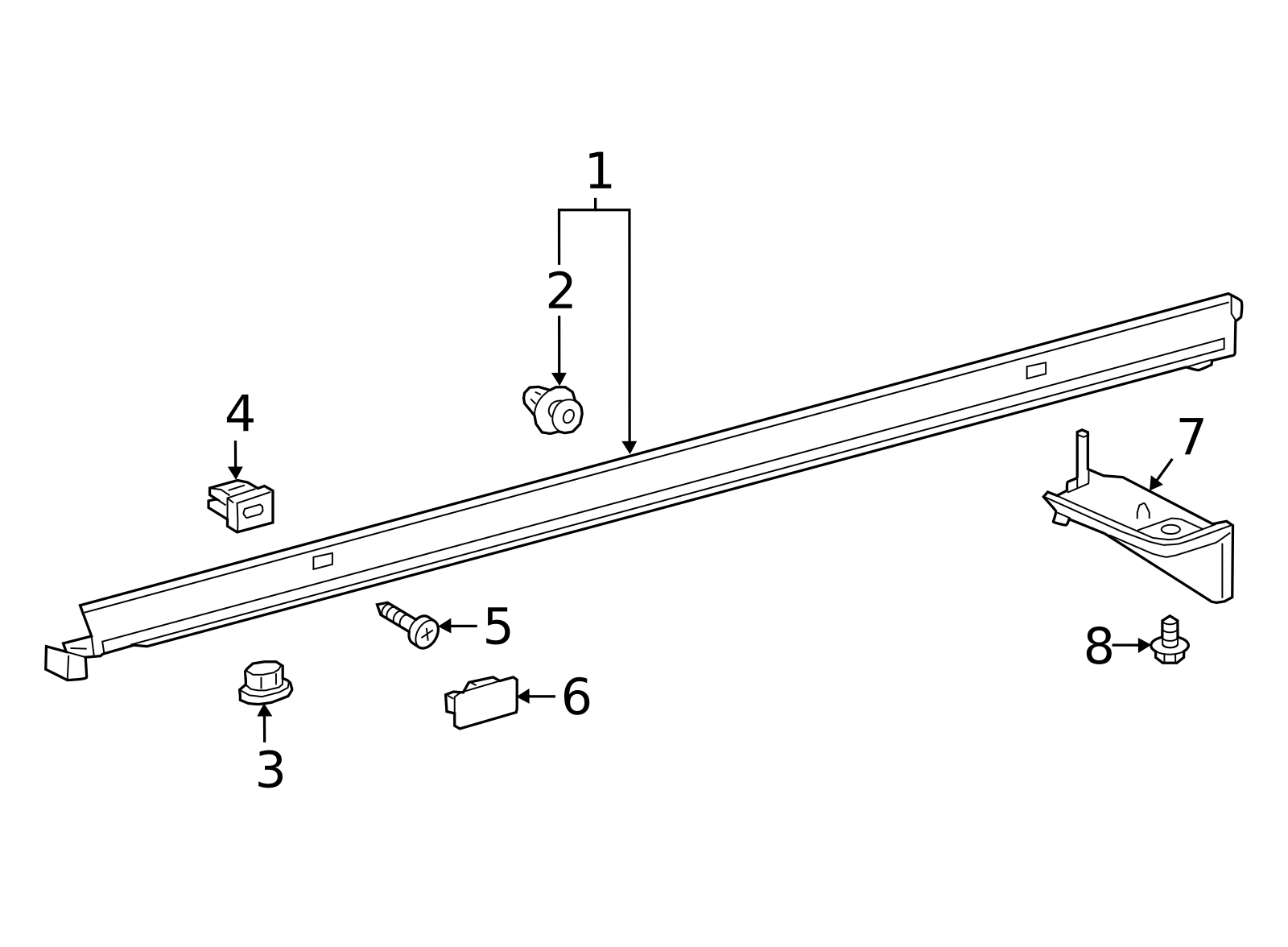 Genuine Lexus Rocker Molding Retainer 76924-47020 | eBay