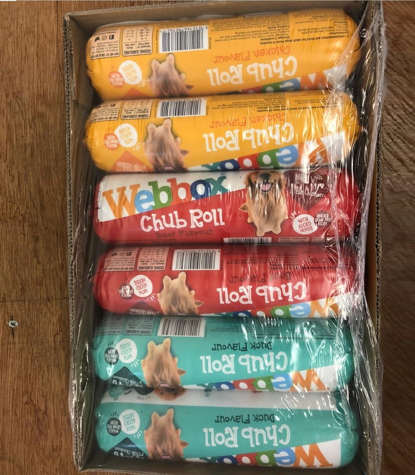 WEBBOX CHUB ROLLS 720g : Assorted, Beef, Chicken or Duck Sleeves Wet ...