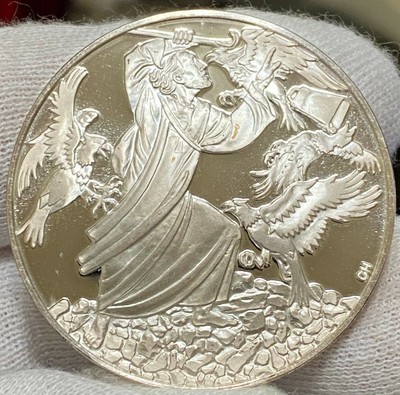 Saint Patrick Triumph over the Demon Birds ci 439a.d.~ Silver Medal ...