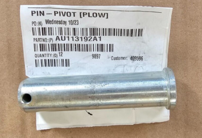 Toro Pin - Pivot Part # AU113192A1 Free Shipping - OEM Toro Fast Free ...