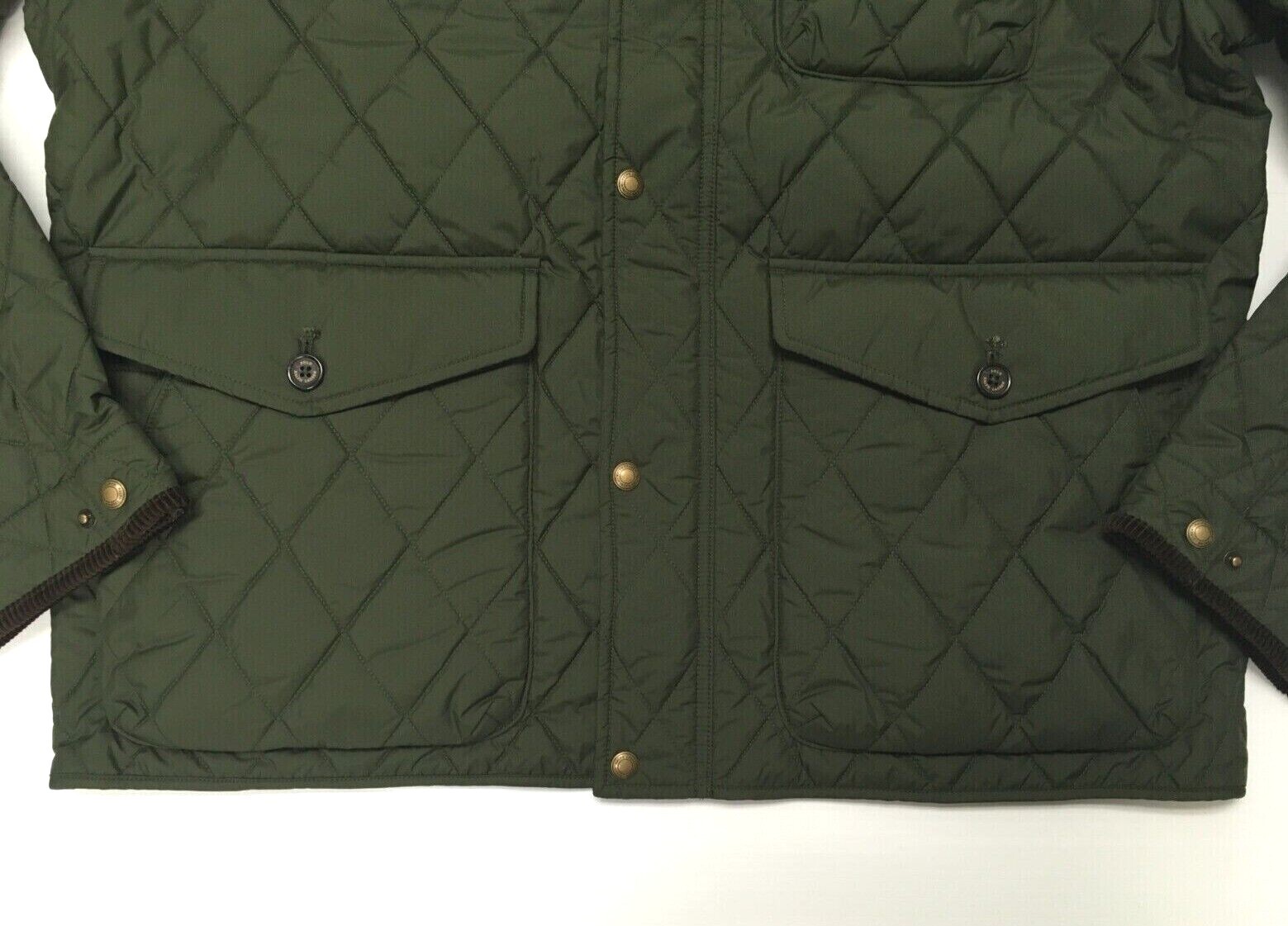 Polo Ralph Lauren Military Brown Corduroy Collar Diamond Quilted Ranch ...
