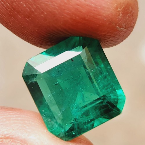 10x10 mm Lab-Created Green Emerald Faceted Emerald Shape Loose Gemstone ...