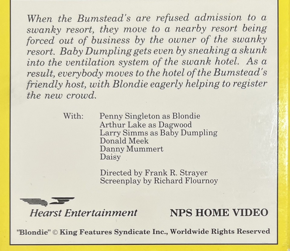 Blondie Takes a Vacation No. 6 [VHS] Penny Singleton, Arthur Lake, Larry Simms | eBay