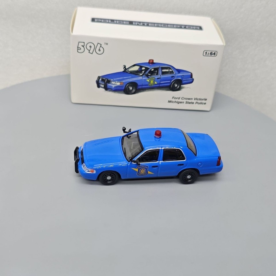 596 1:64 Michigan State Police Crown Victoria CV Model Diecast Metal ...