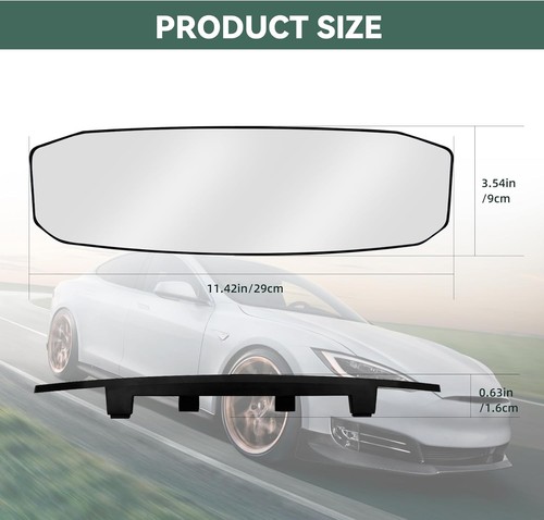 NTNEV 12''x3.5'' Large Rear View Mirror, Anti Glare Panoramic Wide ...