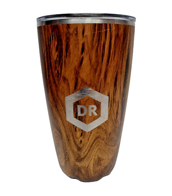 SWELL Tumbler Cup 18 oz Teakwood Look Finish Insulated Stainless Steel ...