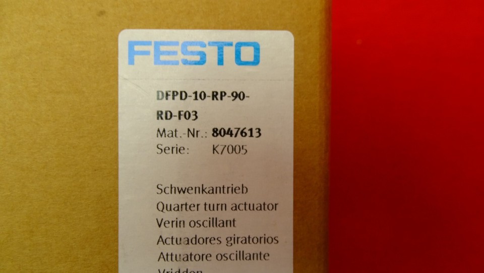 Festo DFPD-10-RP-90-RD-F03 (8047613) Turn Actuator Frame Size Actuator ...