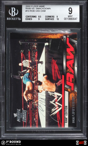 POP 1: Rob Van Dam RVD RC BGS 9: 2002 Fleer WWE Raw vs. Smackdown ...