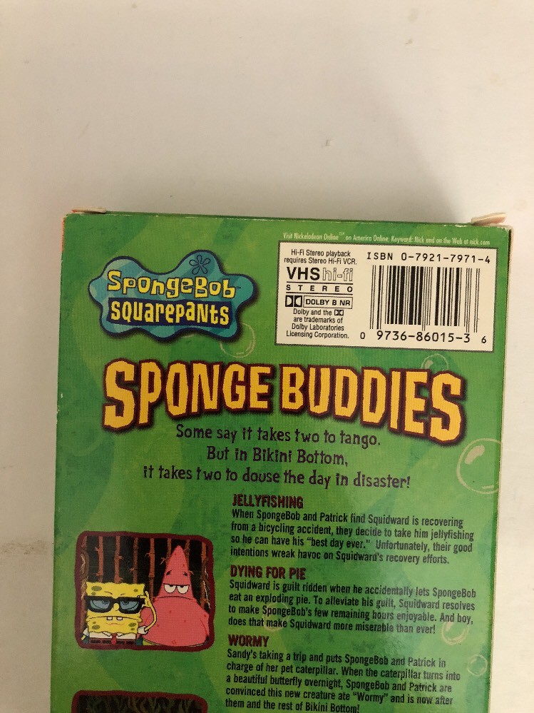Spongebob Squarepants Amici Di Spugna Vhs 2716 CARTOLINA PUBBLICITARIA