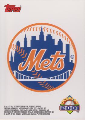 2001 Topps Opening Day Stickers New York Mets Team Card Baseball | eBay
