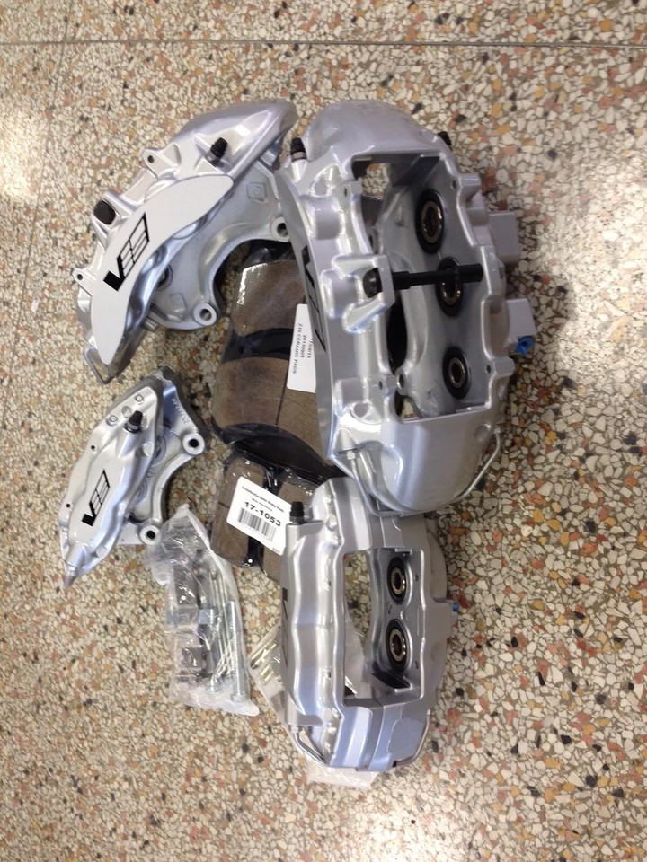 New GM CTS-V 6 Piston Silver Brembo Calipers Front & Rear w/ pads G8 ...