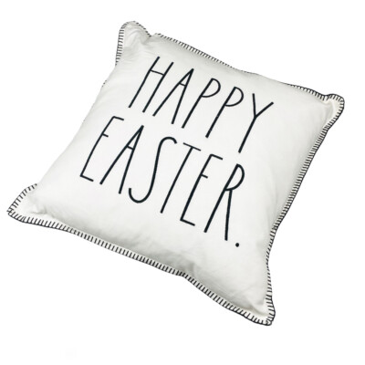Rae Dunn Happy Easter 20" Cotton Zippered Throw Pillow | eBay