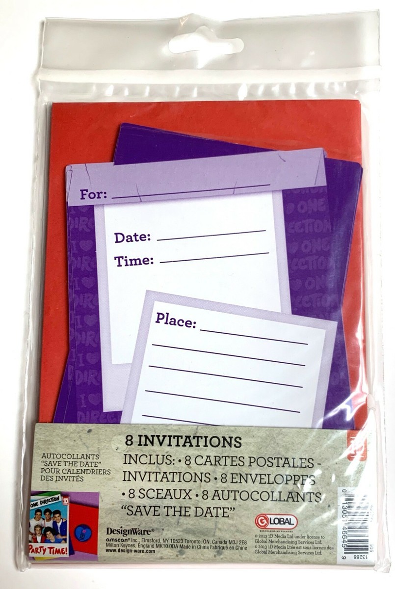 One Direction Invitation Templates Stemming From Love Wedding Response