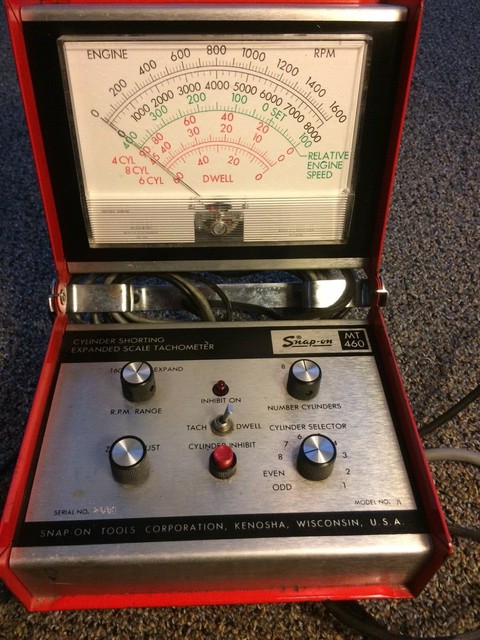 Vintage Snap-on MT460 Cylinder Shorting Expanded Scale Tachometer for ...
