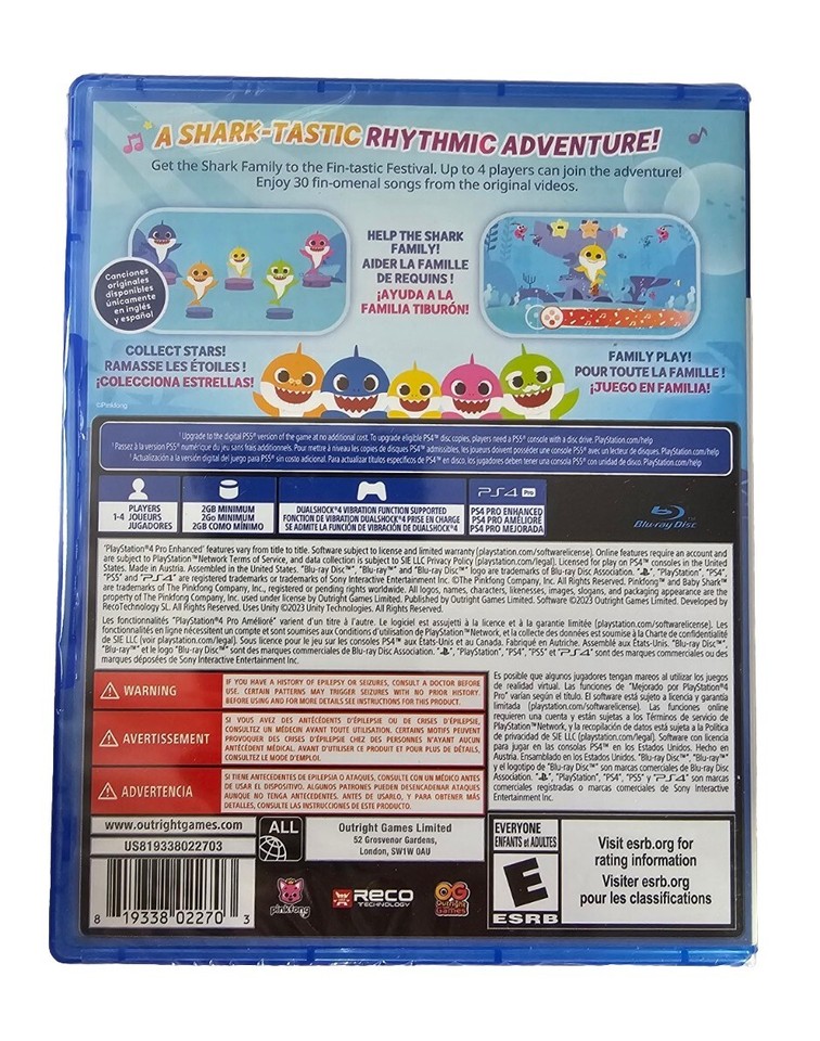 Baby Shark: Sing and Swim Party PS4 Sony PlayStation 4 (PS5 Upgrade ...