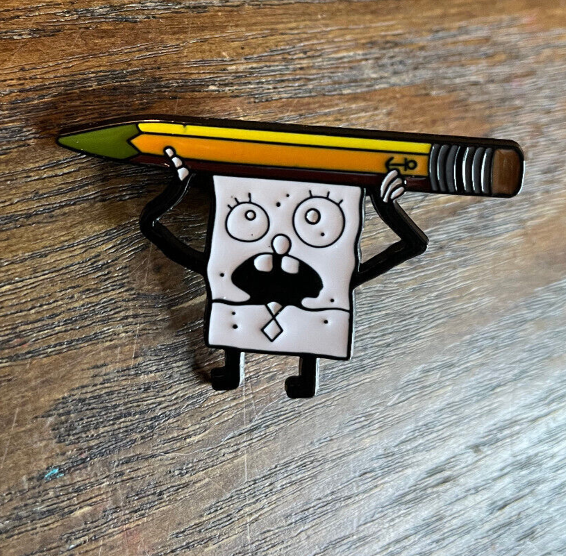 SpongeBob SquarePants Doodlebob Enamel Lapel Pin Button Nickelodeon ...