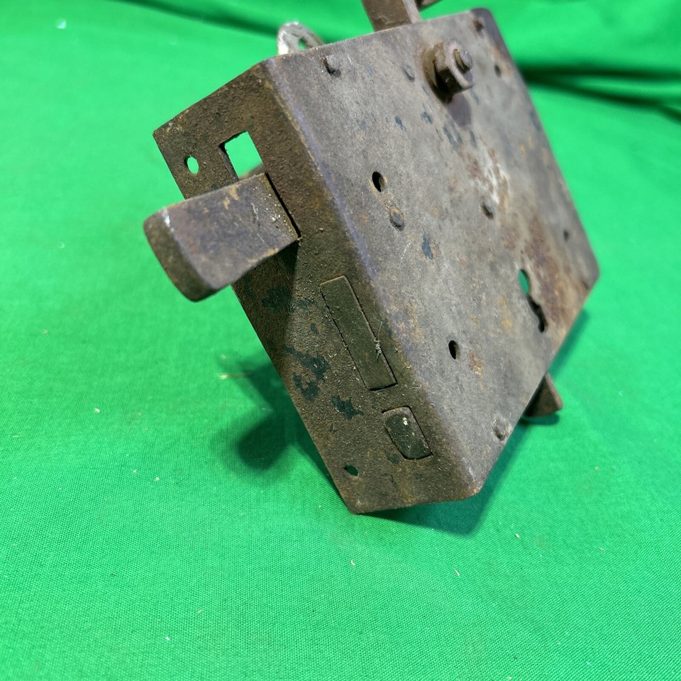 Antique Primitive Iron Door Latch Lock Dutch Elbow Assembly Dutch Nice ...