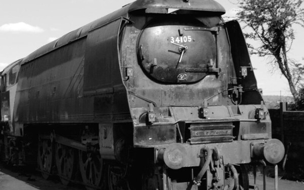 Original Framed Oil Painting Steam Train '34105-Swanage’ by artist ...