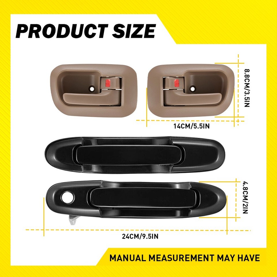 LH RH Interior Inside Outside Exterior Door Handle Fits Toyota Sienna ...