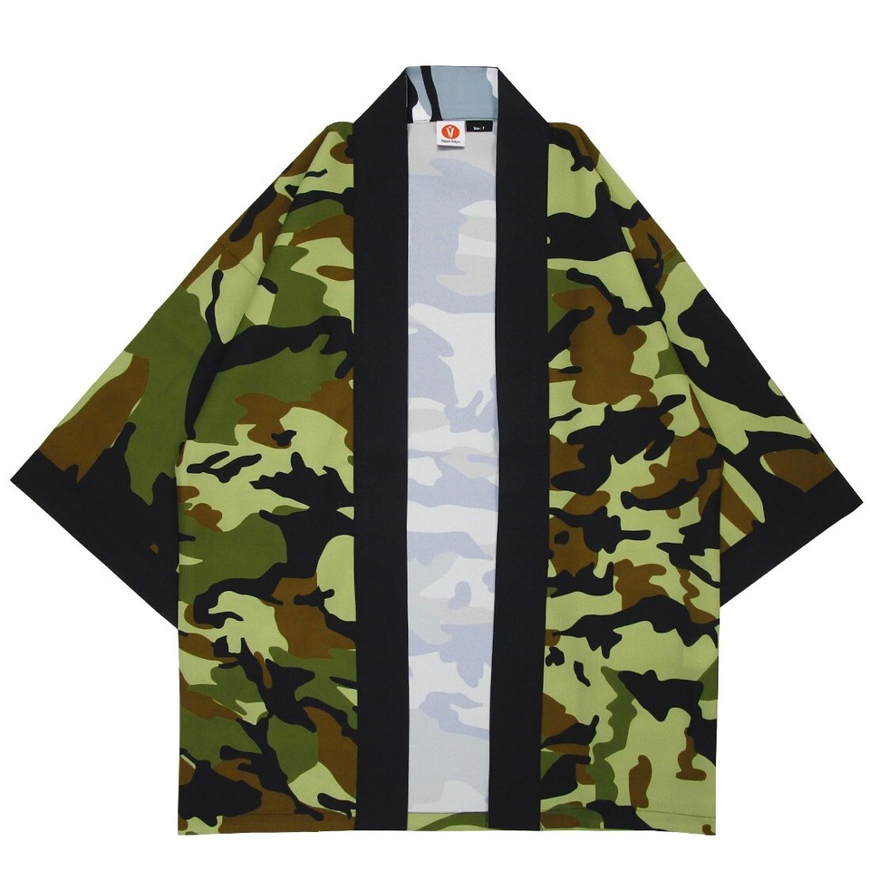 Happi. Tokyo Camouflage Military Japan Traditional Kimono Coat Jacket ...