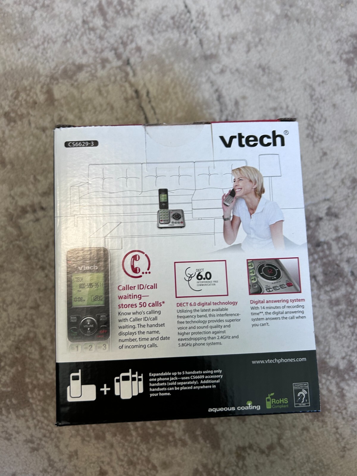 VTech CS6649-2 Dual Handsets Single Line Cordless Phone for sale online ...