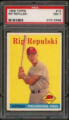 BB - 1958 - Topps - #14 - Rip Repulski - PSA 7 - NM | eBay
