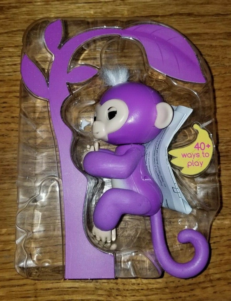 AUTHENTIC Purple MIA FINGERLINGS Interactive Pet Baby Monkey WowWee ...