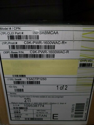 ***NEW*** CISCO C9K-PWR-1600WAC-R, FAST SHIPPING 889728094146| eBay
