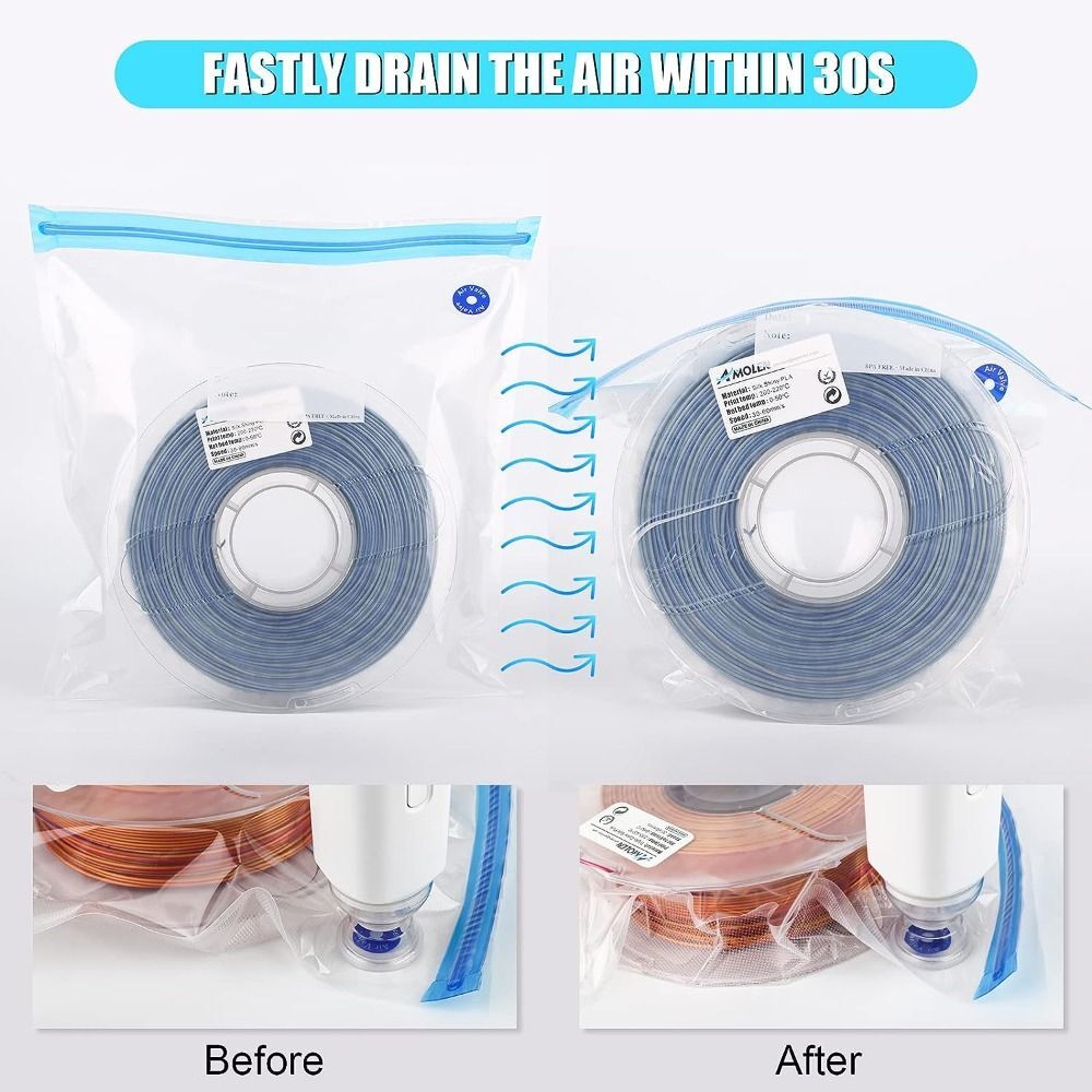 Keep Filament Dry 3D Filament Storage Bag Vacuum Kit 1kg Spool | eBay
