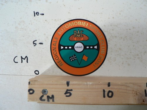 STICKER,DECAL KNAC RAC OOST REGIONALE AUTOMOBIELSPORT CLUB OOST CAR ...