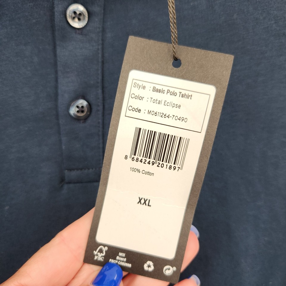 Mavi Basic Polo Tshirt Total Eclipse Navy Mens Size XXL NWT Short Sleeve | eBay