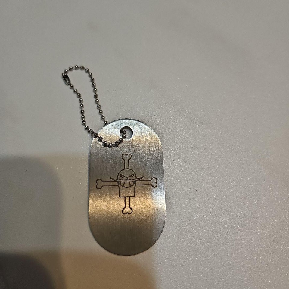 Edward gate One Piece Stainless Steel Keychain Pirate Logo Used | eBay