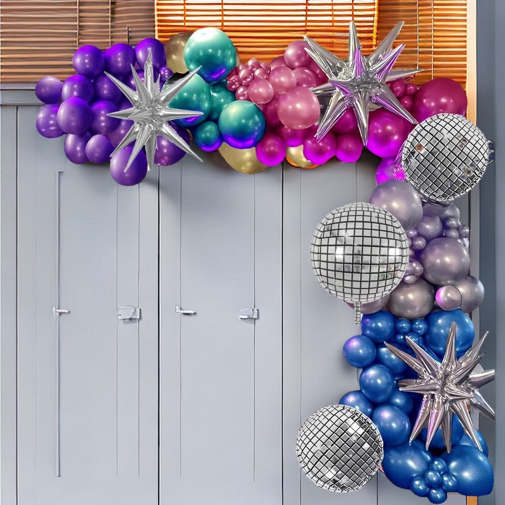 Red 80s 90s Theme Chrome Blue Graduation Anniversary Party Girls | eBay